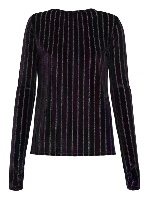 AMIR SLAMA X Astrid Striped Top - Purple