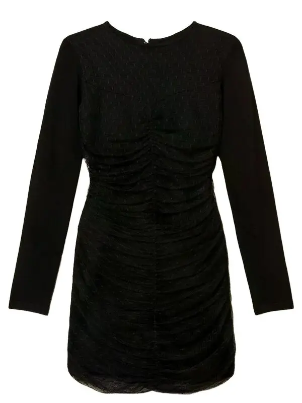 TWINSET Tulle-paneled Knitted Dress - Black
