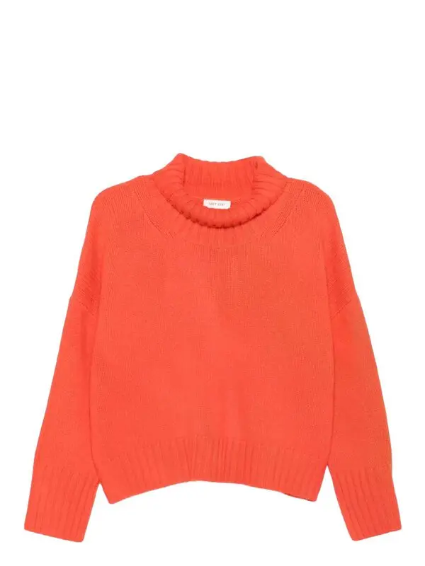 Soft Goat Turtleneck Sweater - Orange