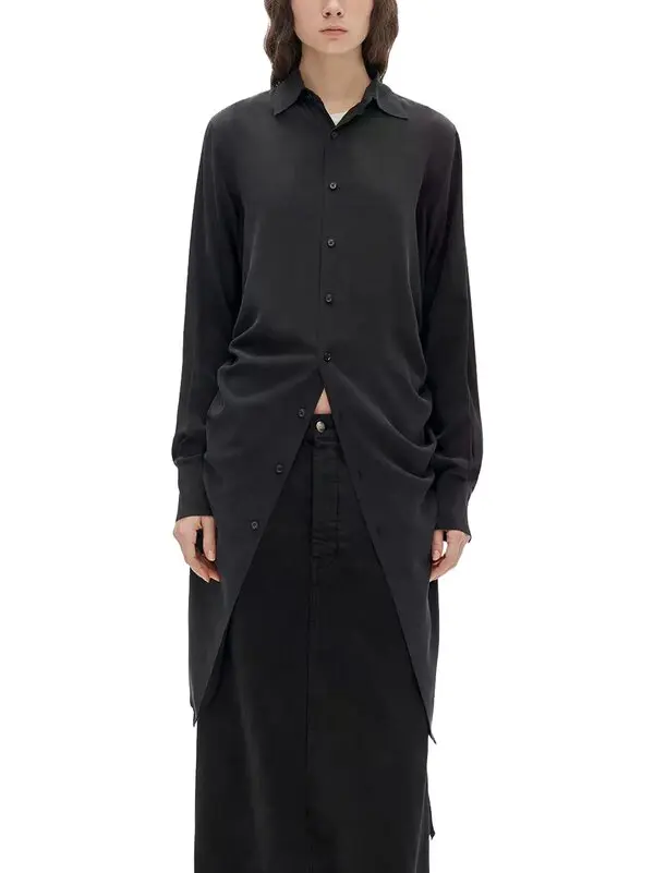 ANN DEMEULEMEESTER Halina Crepe Shirt - Black
