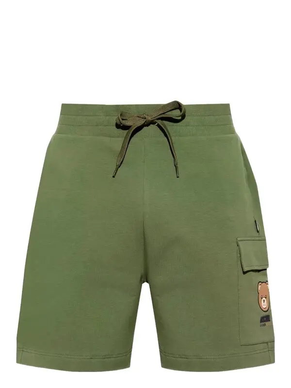 Moschino Teddy Logo Cargo Shorts - Green