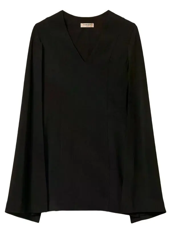 TWINSET V-neck Cape Dress - Black