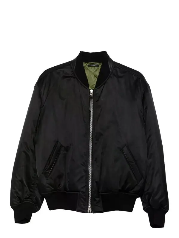 TOM FORD Silk Bomber Jacket - Black