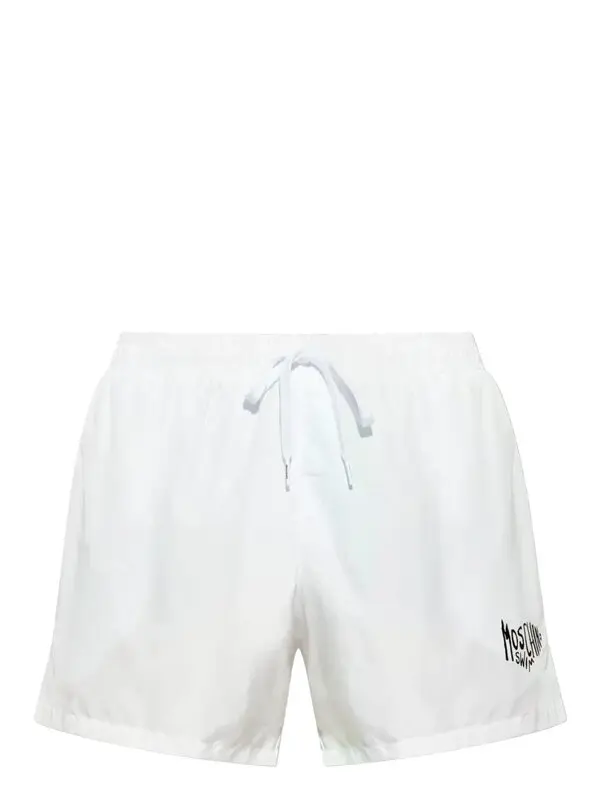 Moschino Logo Swim Shorts - White