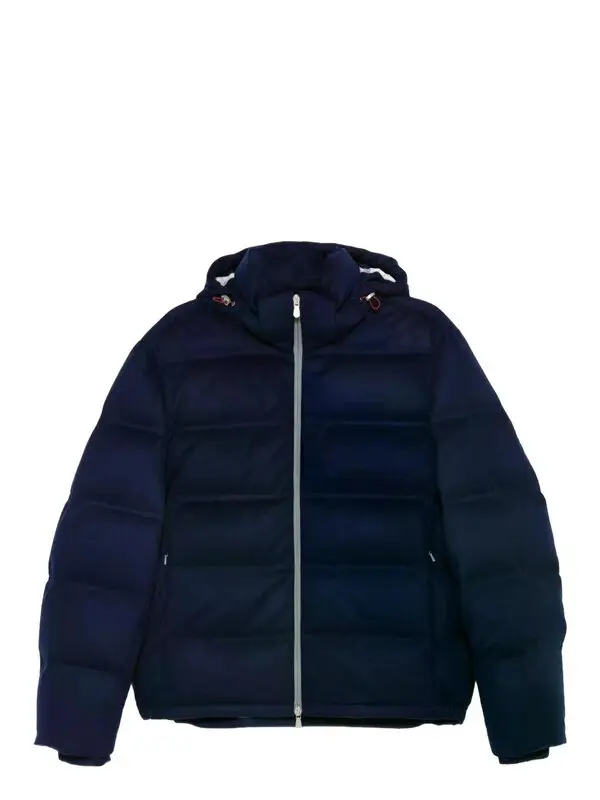 Brunello Cucinelli Hooded Padded Jacket - Blue