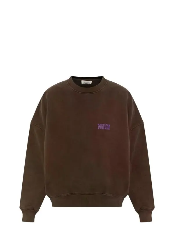 American Vintage Logo Sweatshirt - Brown