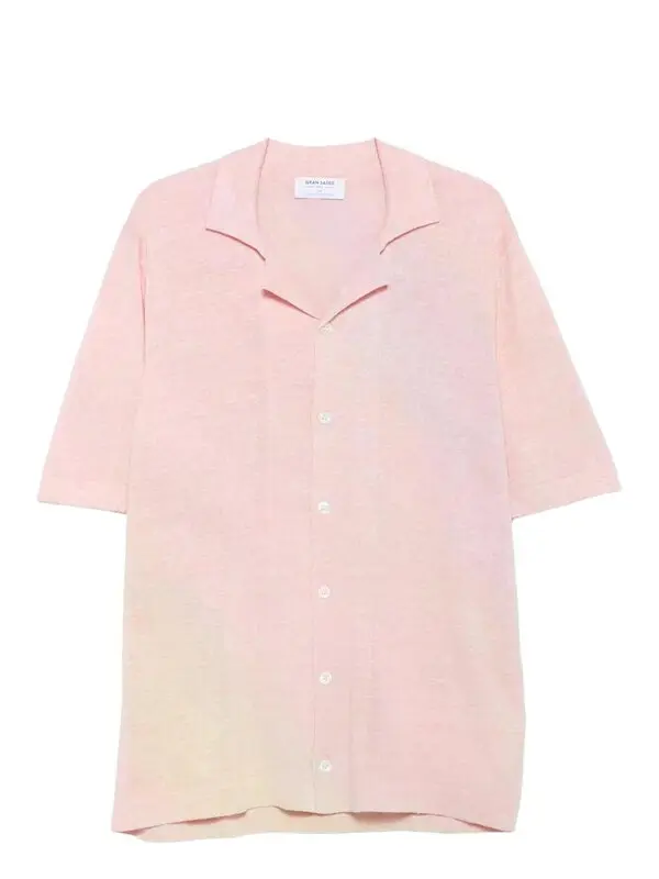 GRAN SASSO Short-sleeve Button Shirt - Pink