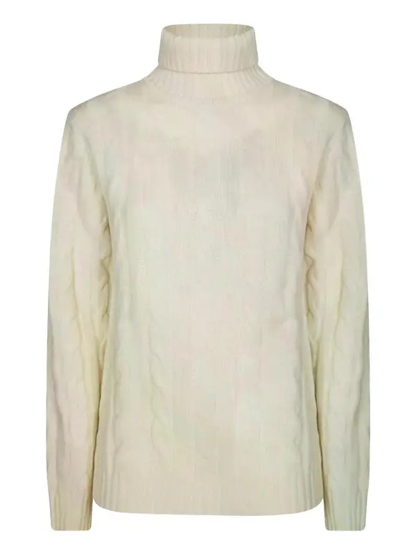 DANIELE FIESOLI Cable-knit Roll-neck Sweater - Neutrals