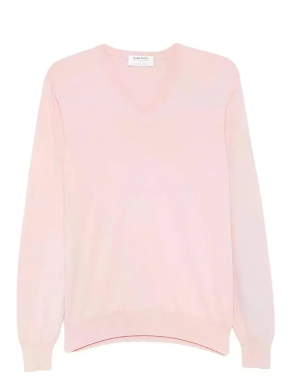 GRAN SASSO V-neck Sweater - Pink