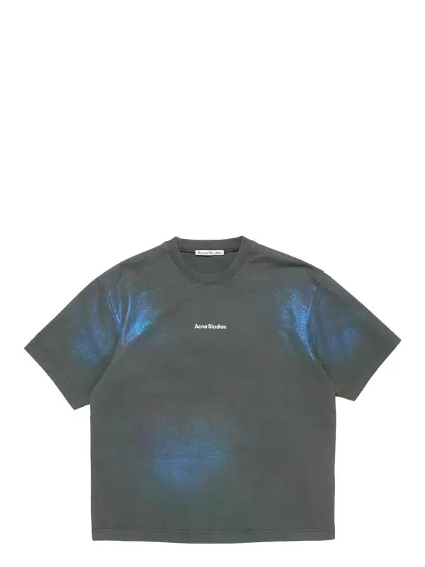 Acne Studios Logo Organic-cotton T-shirt - Blue