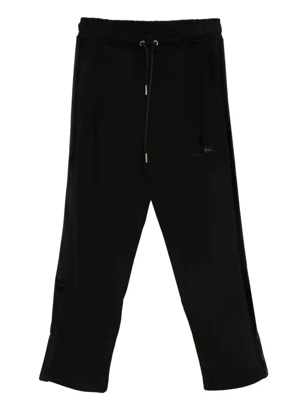 LES HOMMES Logo-embroidered Track Pants - Black