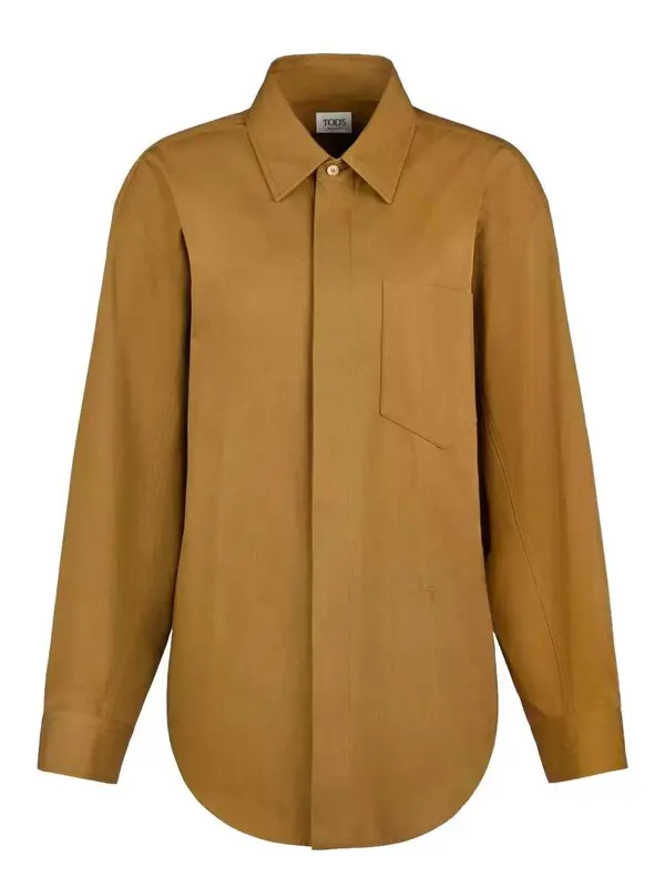 TOD'S Belted Long Shirt - Yellow