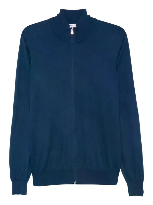 GRAN SASSO Zip-up Cardigan - Blue