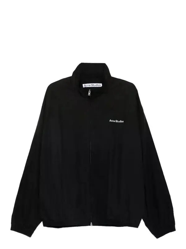 Acne Studios Embroidered Logo Zip-up Jacket - Black