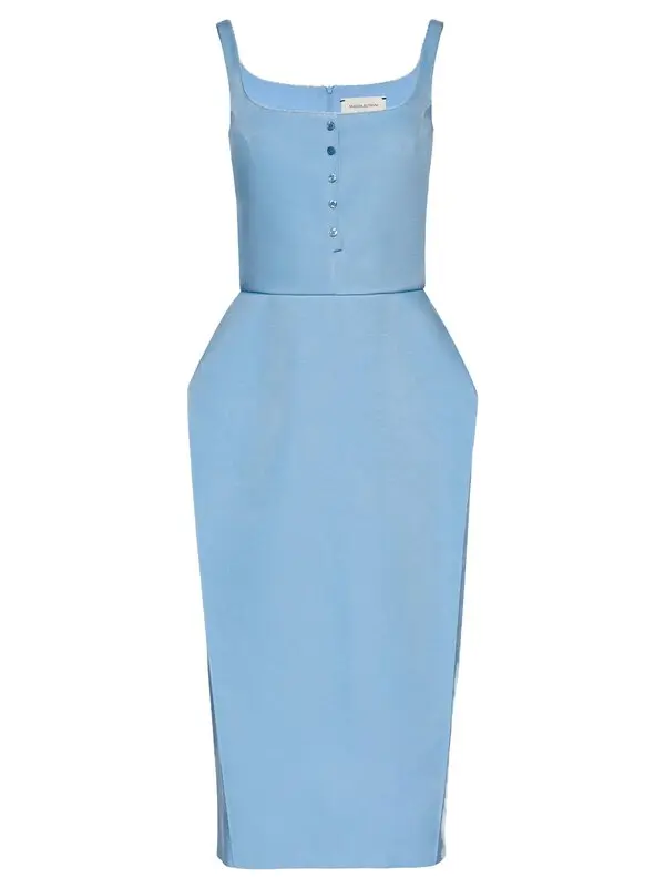 Magda Butrym Button-down Cotton Shirt Dress - Blue