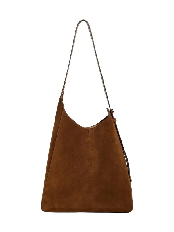 Tory Burch Romy Suede Hobo Bag - Caramel