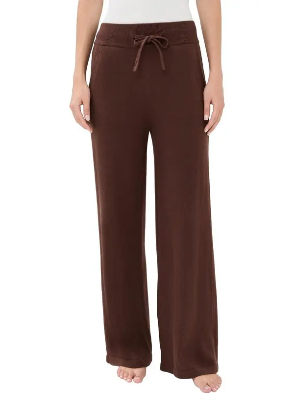 Eberjey Recycled Sweater Pants - Chocolate