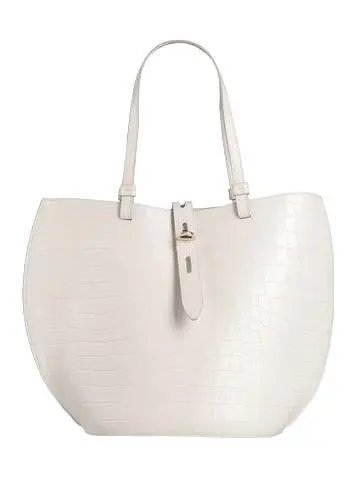 Furla Calfskin Leather Tote - Off White