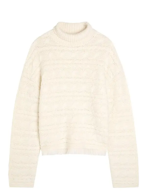 Guest In Residence Cable-knit Wool And Cashmere-blend Jumper - Cream