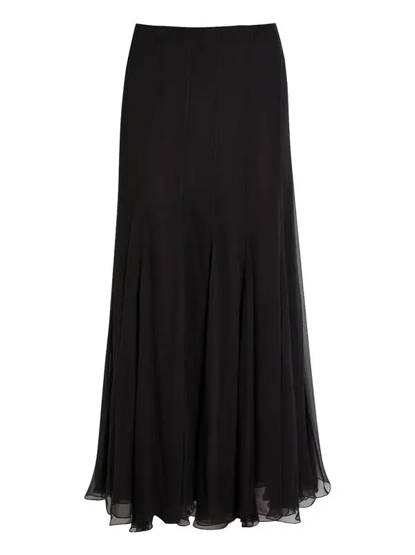 Chloé Silk-chiffon Maxi Skirt - Black