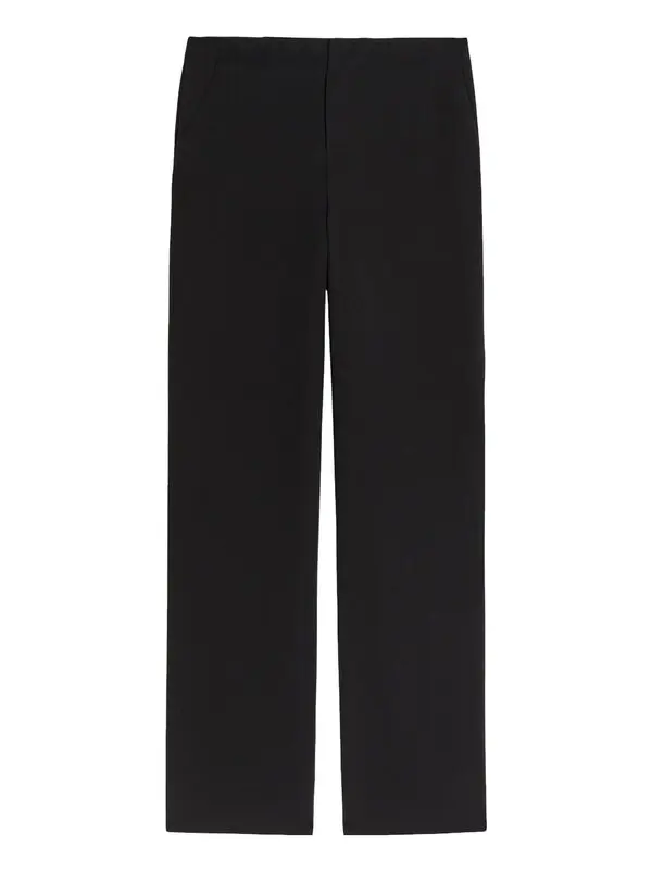 REFORMATION Vida Straight-leg Crepe Trousers - Black