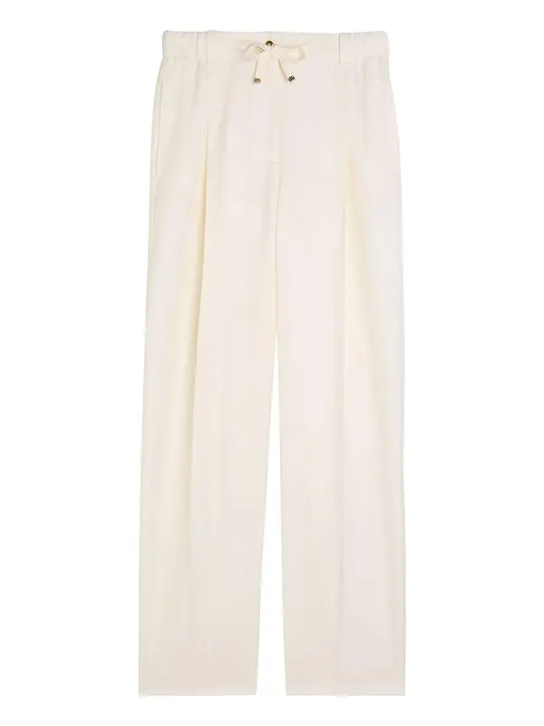 Moncler Straight-leg Wool Trousers - Cream