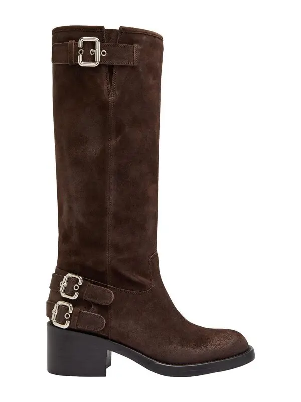Chloé Dakota Suede Knee-high Boots - Brown