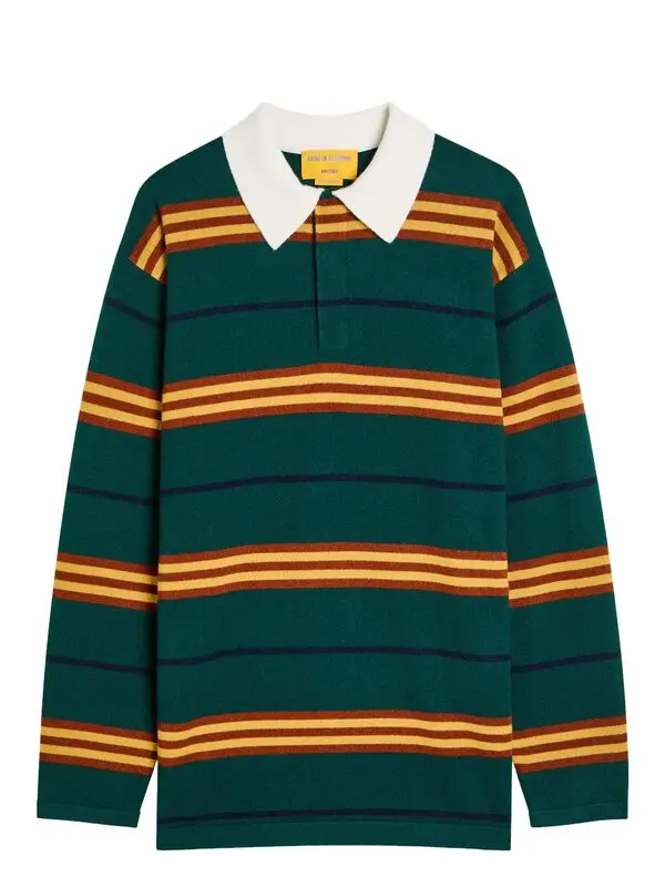 Guest In Residence Cashmere Striped Polo Jumper - Stripe