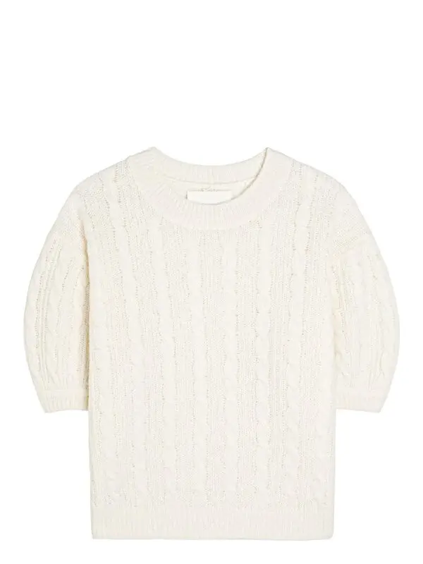 LISA YANG Kenzie Cable-knit Top - Cream