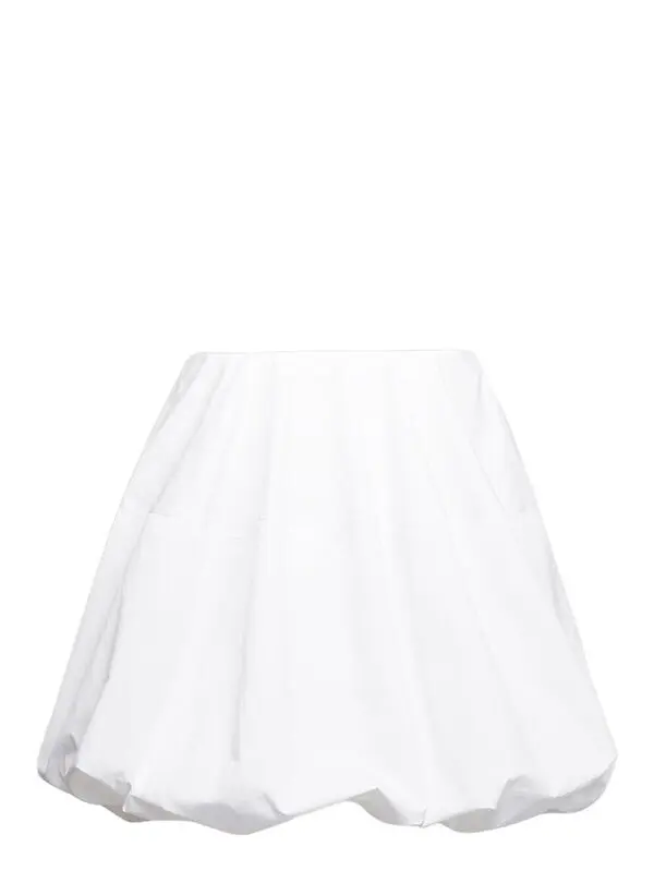 ALAÃA Cotton Basque Mini Skirt - White