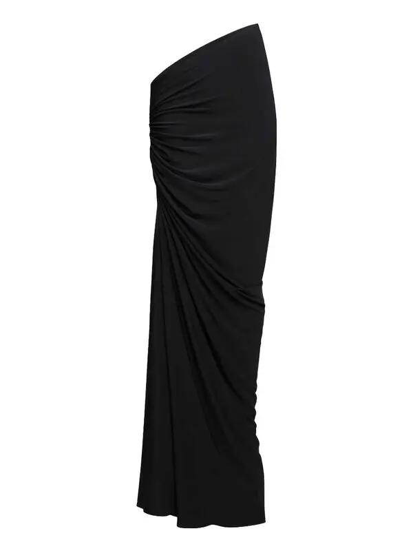 ALAÃA Gathered Maxi Skirt - Black