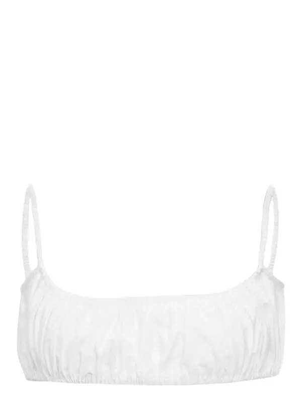 ALAÃA Pleated Brassiere - White