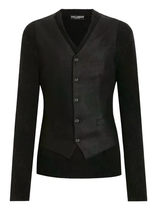 Dolce & Gabbana Panelled Sweater - Black