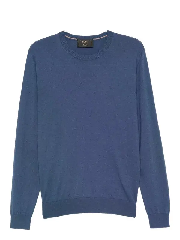 Hugo Boss Crew-neck Cashmere Sweater - Blue