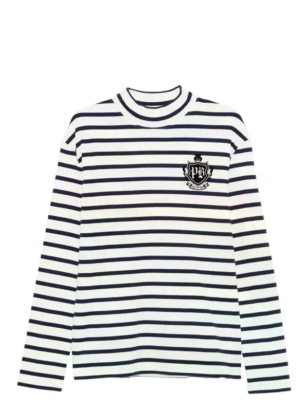 Balmain Striped Long-sleeve T-shirt - White