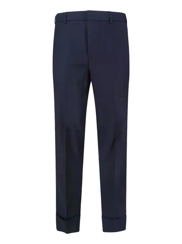 CRUNA Pressed-crease Trousers - Blue