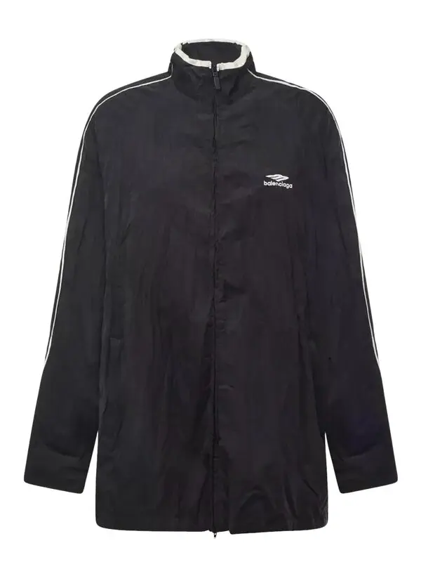 Balenciaga Logo-embroidered Piped Jacket - Black