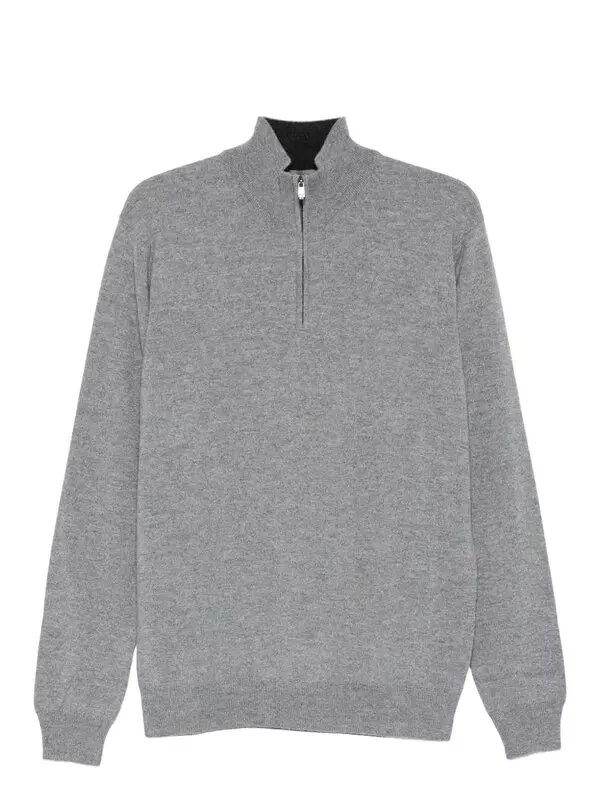 Corneliani Zip-neck Sweater - Grey