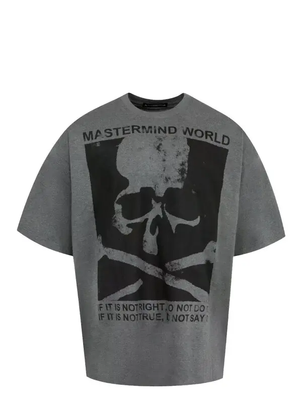 MASTERMIND WORLD Poster Short-sleeve T-shirt - Grey