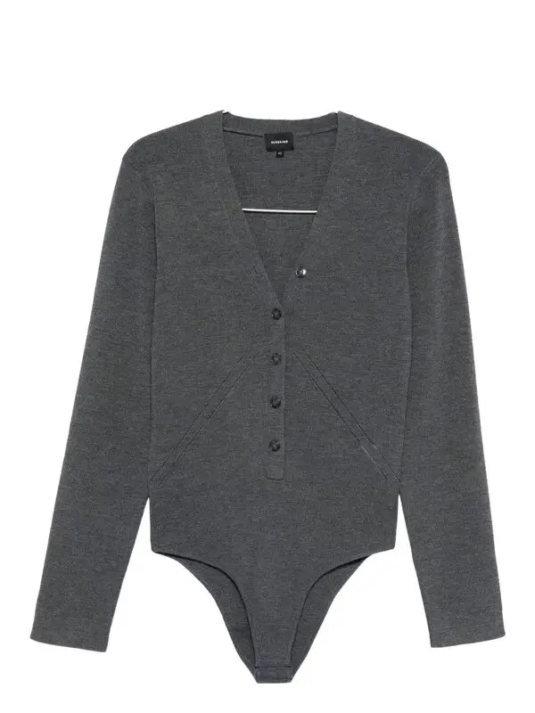 HERSKIND V-neck Bodysuit - Grey