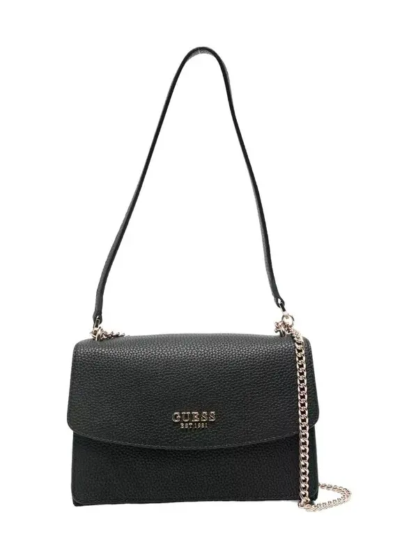 Guess Logo-plaque Shoulder Bag - Black