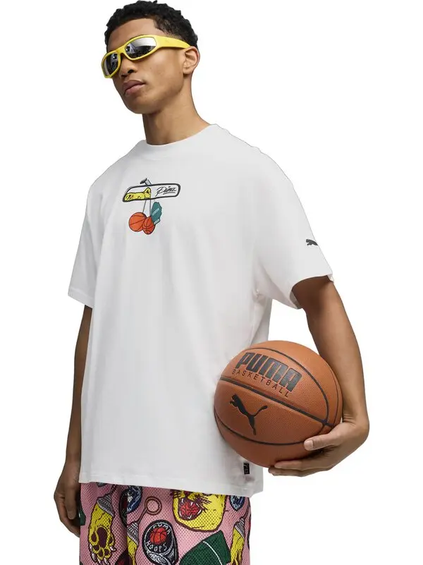 PUMA Commissioner Dylan Oversized Basketball T-shirt - White
