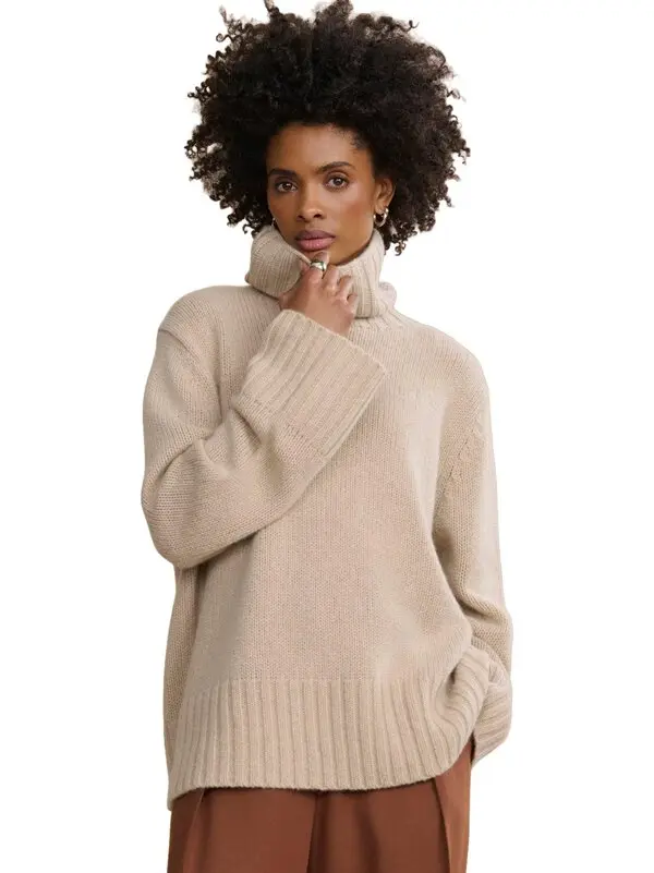 Jenni Kayne Cashmere Jet Turtleneck Top - Multicolor,jet Linen