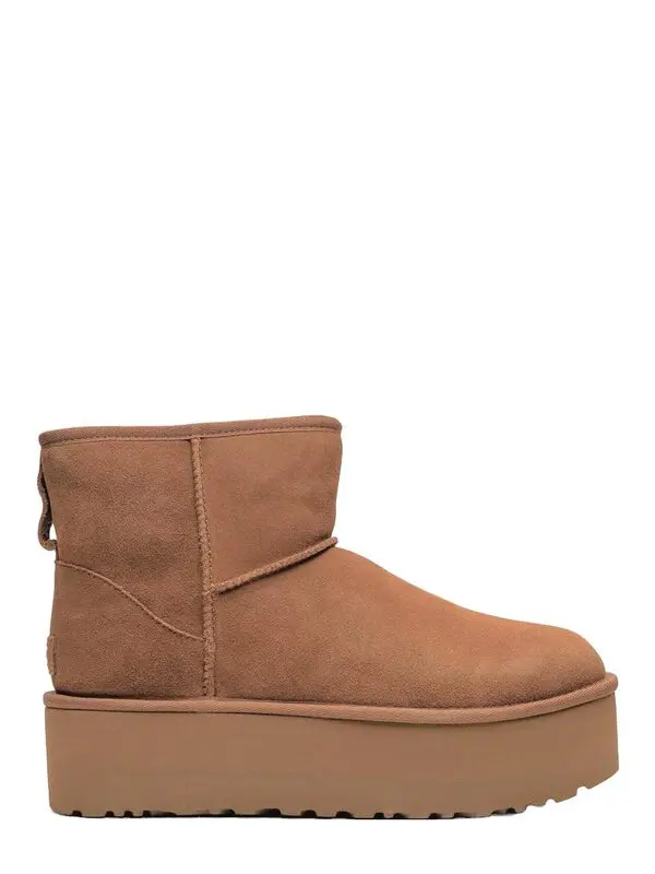 UGG Suede Boots With Platform Sole - Brown