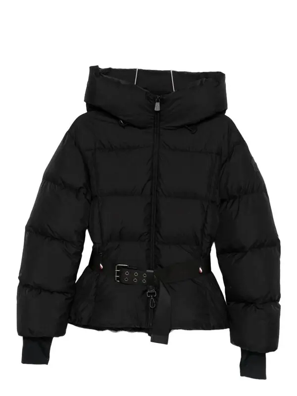 Moncler Hooded Jacket With Belt - Black