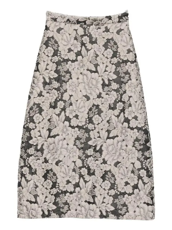 LUNATICA MILANO Printed A-line Skirt - Silver