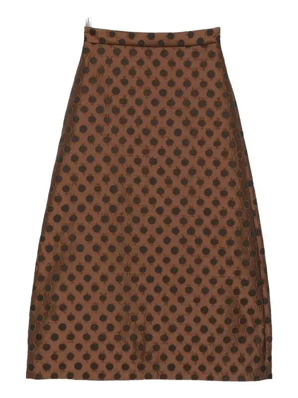 LUNATICA MILANO Printed A-line Skirt - Brown