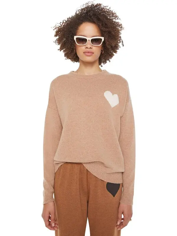 Sprwmn Heart Logo Cashmere Sweatshirt - White