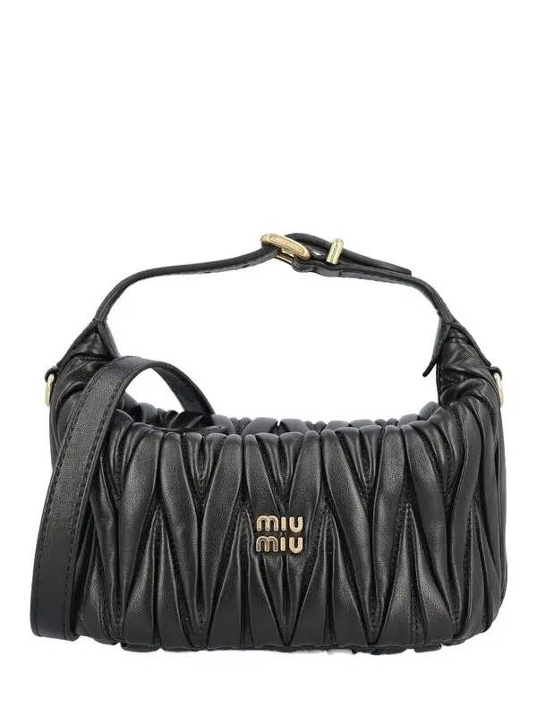 Miu Miu Matelassé Nappa Leather Pouch - Black