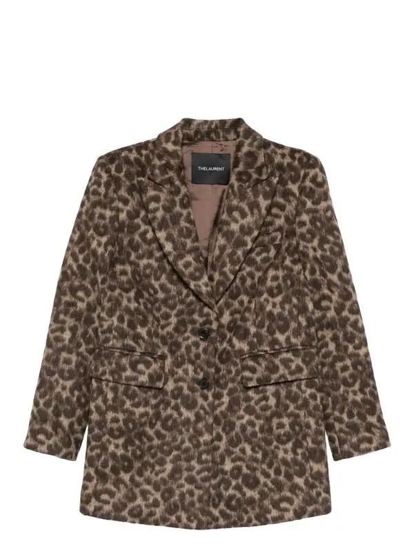 THELAURENT Leopard Print Jacket - Beige